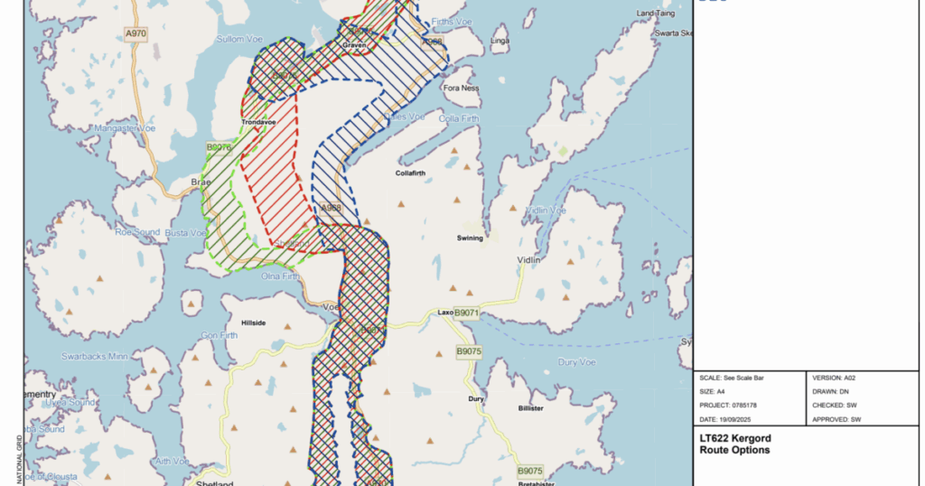New Overhead Power Line Routes Proposed for Shetland's Energy Needs ...