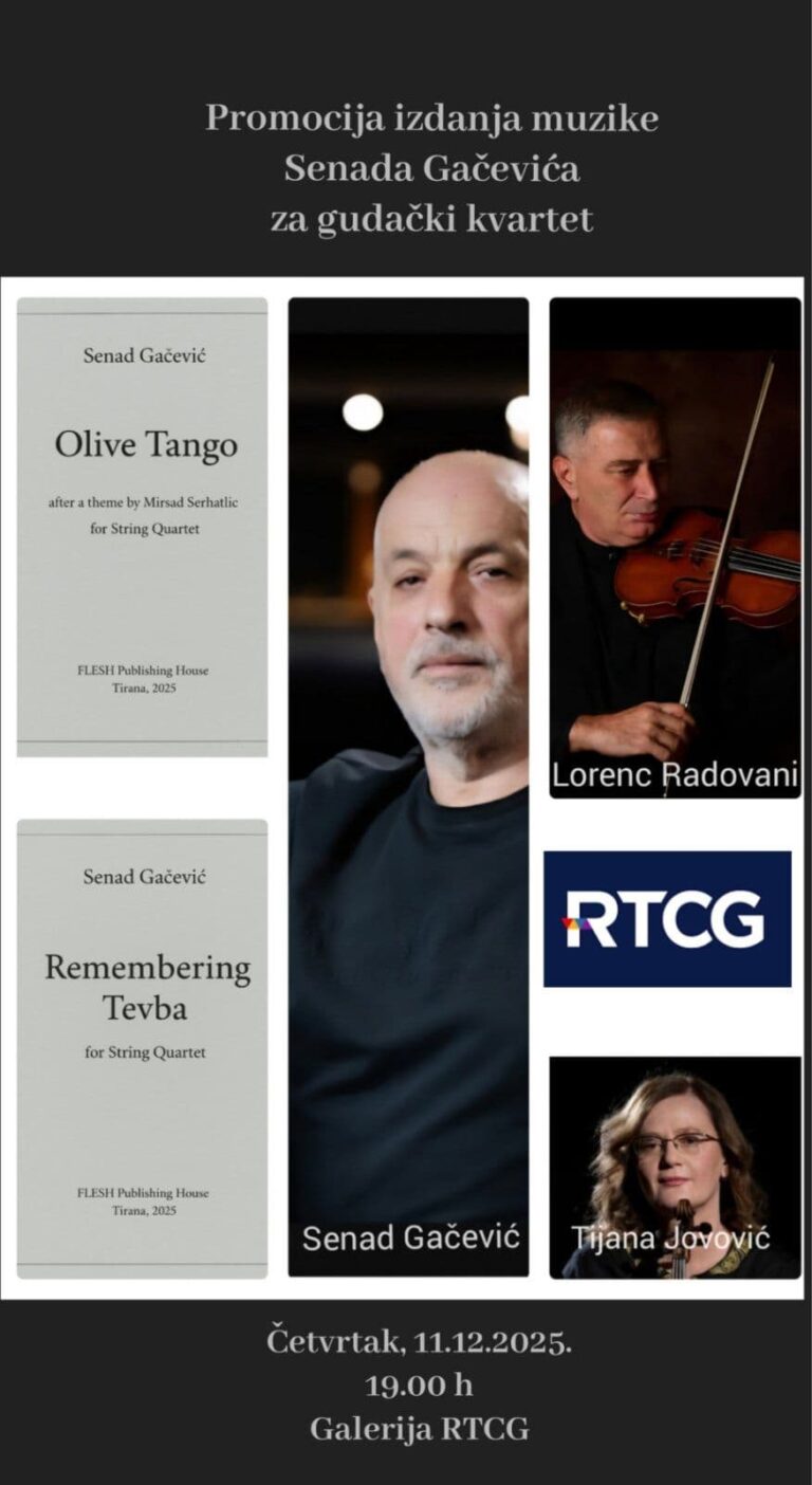 Senad Gacevic's Music Releases Debut at RTCG Gallery - SCRIPT-NEWS